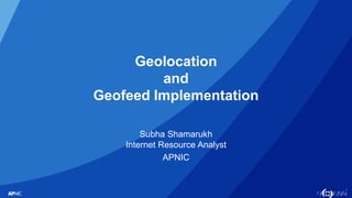 Geolocation and Geofeed Implementation and issues | PDF