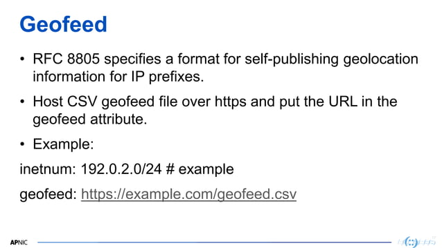Geolocation And Geofeed Implementation And Issues Ppt