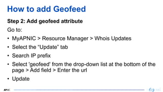 Geolocation and Geofeed Implementation and issues | PDF