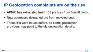 Geolocation and Geofeed Implementation and issues | PPT