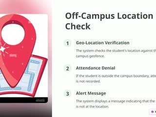 Mini project geo location based facial recognition attendance system in ...