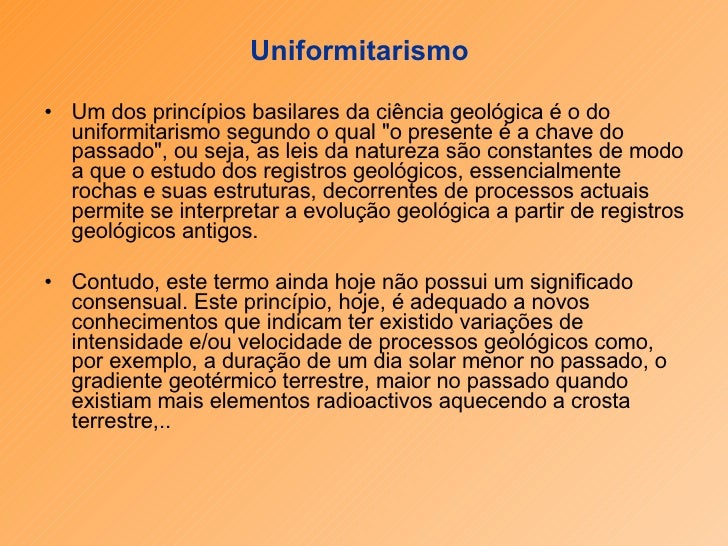 Exemplos De Uniformitarismo