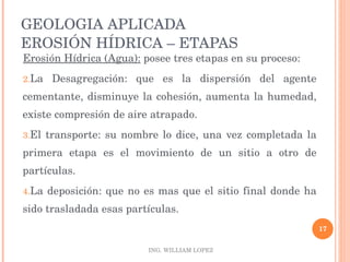 GEOLOGIA APLICADA - EROSION | PPT