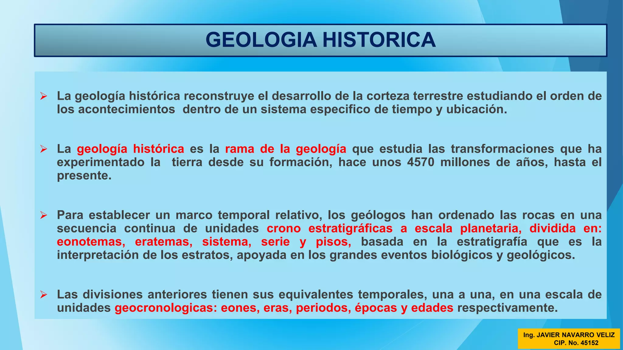 GEOLOGIA CLASE III GEOLOGIA HISTORICA.pdf.pdf | Descarga Gratuita