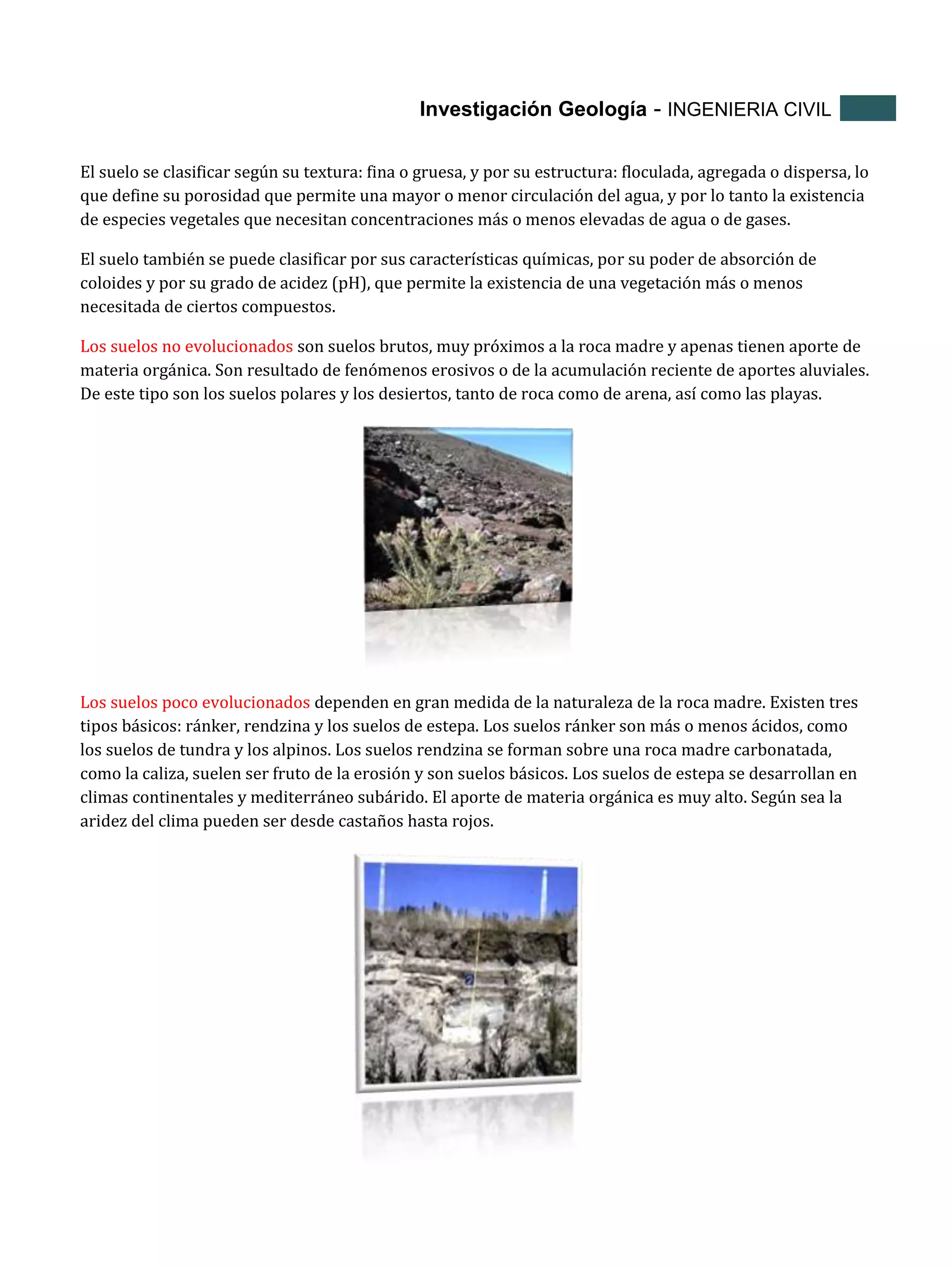 Tipos de Suelos y Tipos de Rocas | DOCX