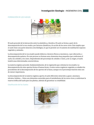Tipos de Suelos y Tipos de Rocas | DOCX
