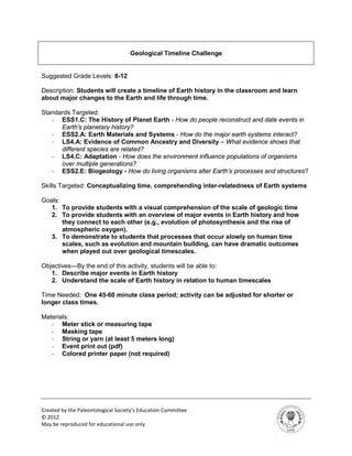Geological timeline-activity reduced | PDF