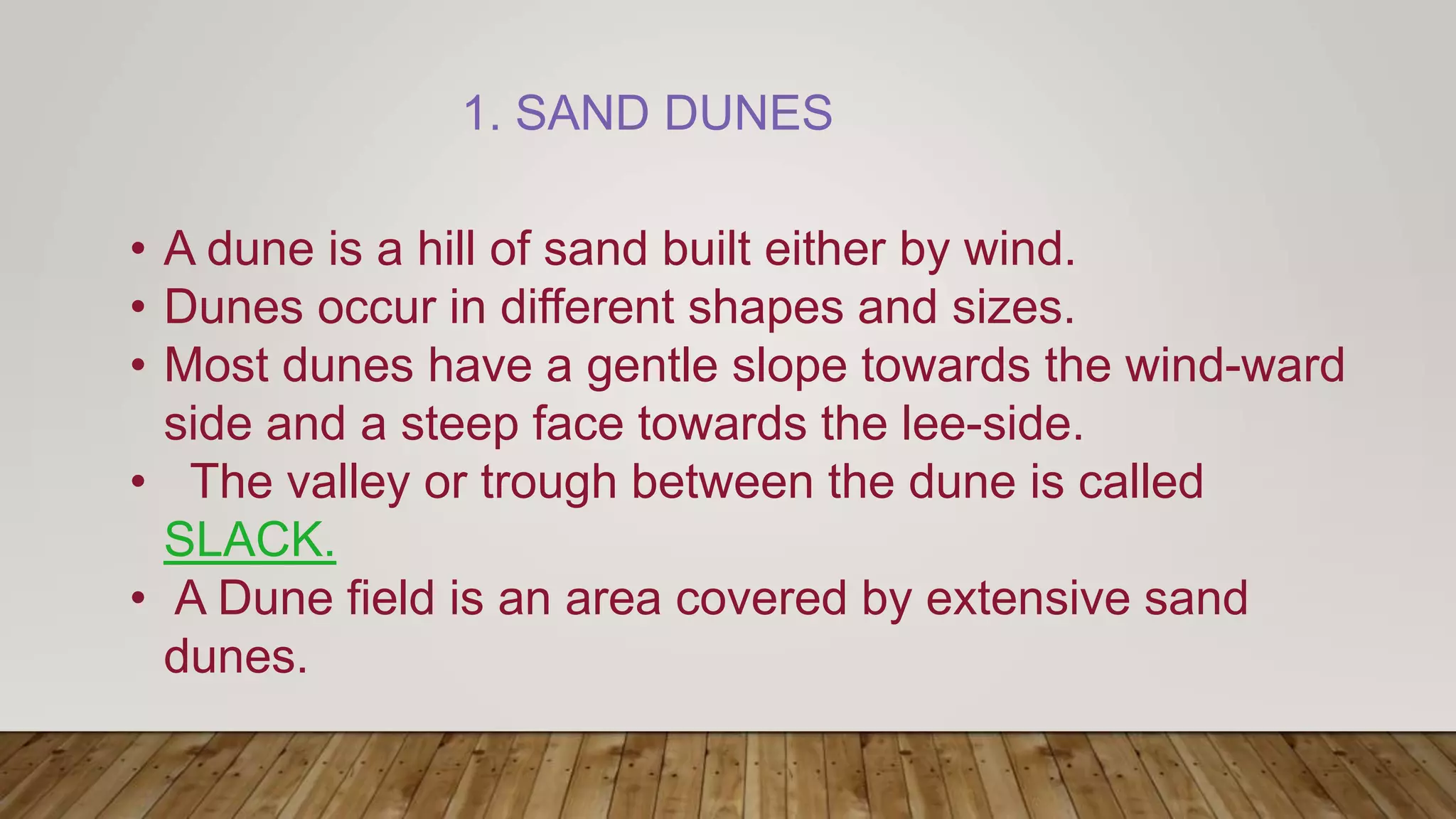 Geological action of wind | PPT