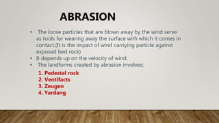 Geological action of wind | PPT