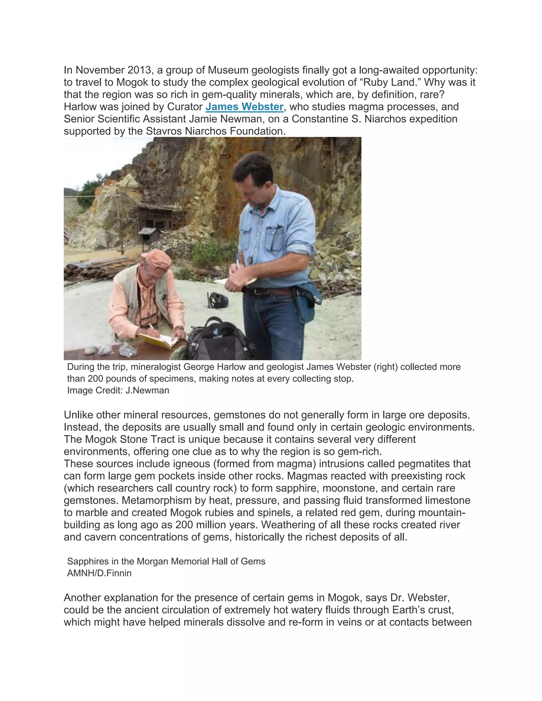 GEOLOGICAL INFO COLLECTION OF MYANMAR RUBY by Myo Aung Ex- Exploration ...