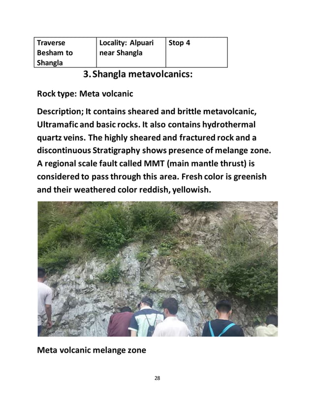 Geological field work report | DOCX | Geography | Science