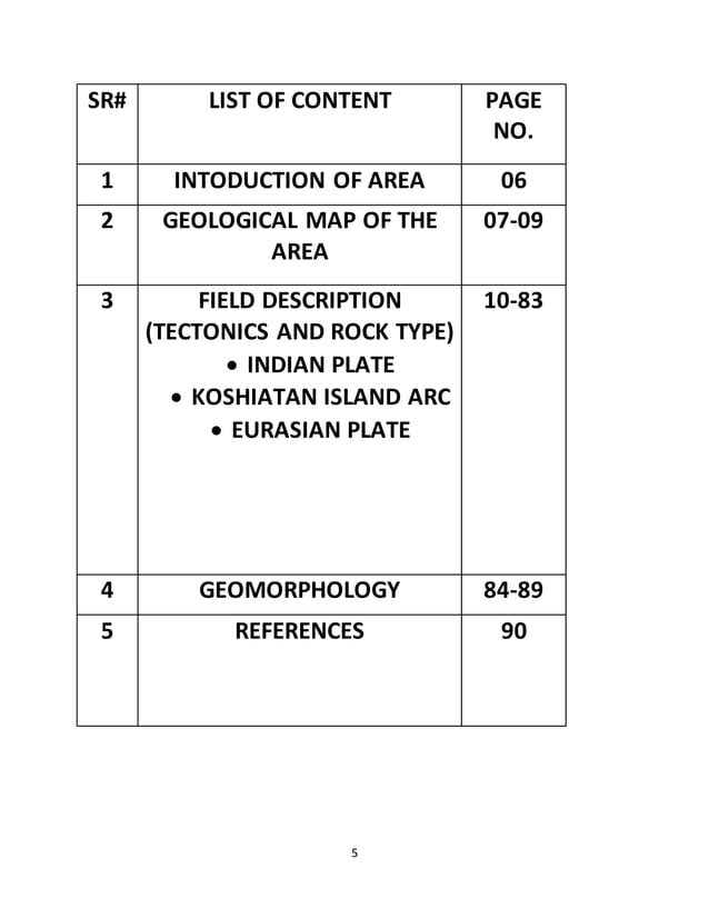 Geological field work report | DOCX | Geography | Science