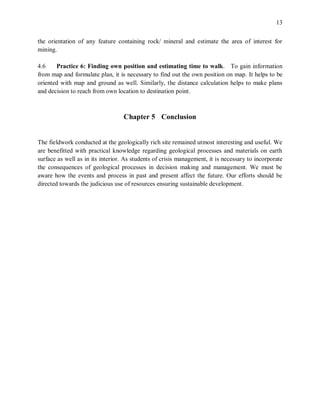 Geological fieldwork report | PDF