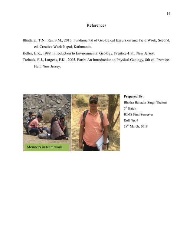 Geological fieldwork report | PDF