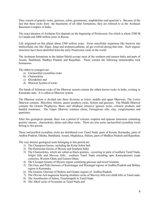 GEOLOGICAL FORMATIONS OF INDIA AND INDIA | PDF