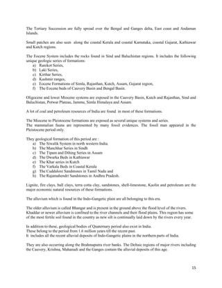 GEOLOGICAL FORMATIONS OF INDIA AND INDIA | PDF