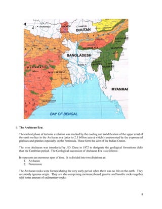 GEOLOGICAL FORMATIONS OF INDIA AND INDIA | PDF