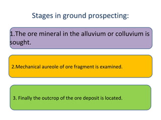 Geological ground prospecting method and indications | PPT | Geology ...
