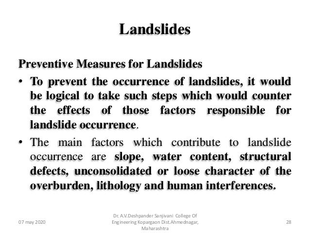 Geological hazards landslides unit vi | PPTX