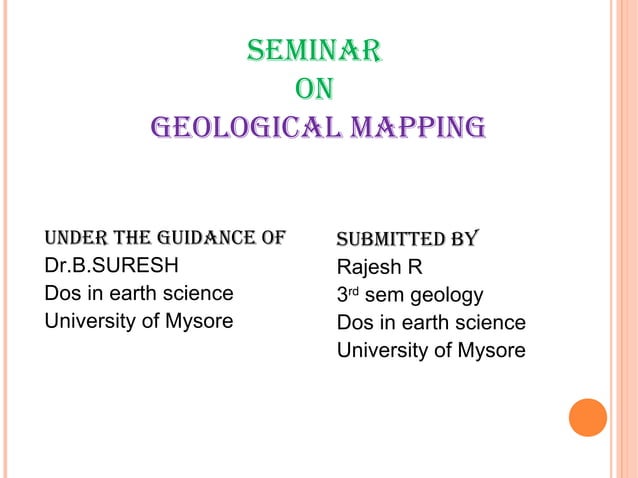 Geological mapping | PPT