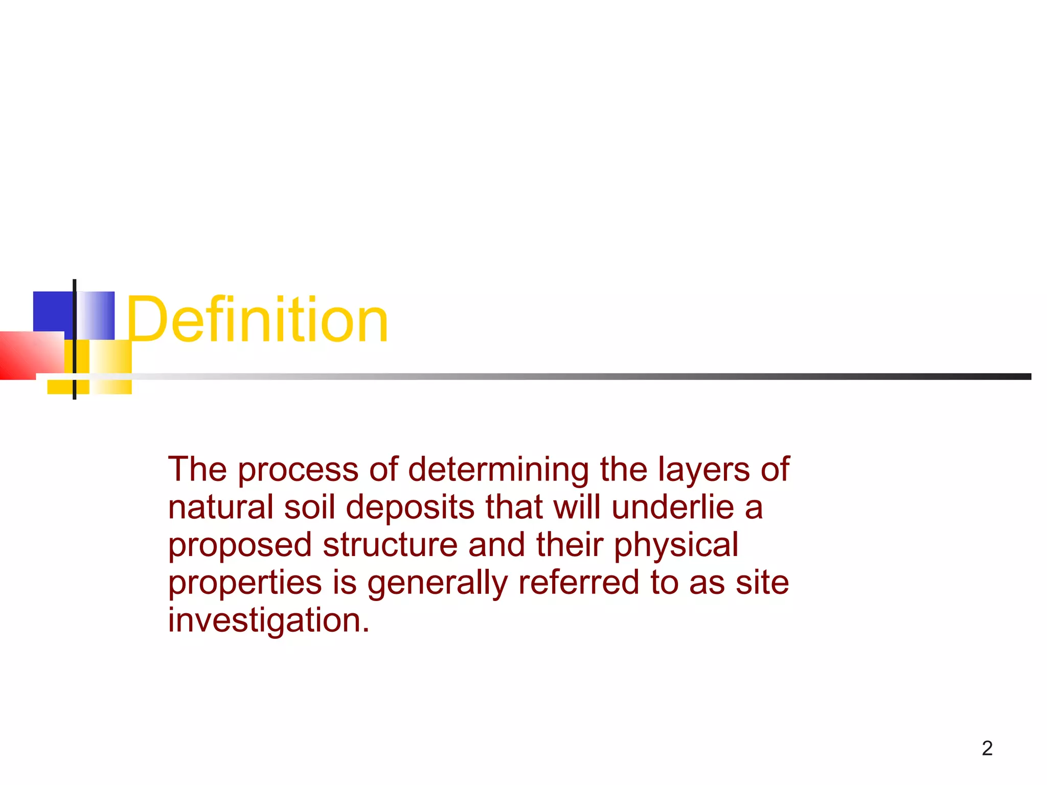 Geological site investigation for Civil Engineering Foundations | PPT