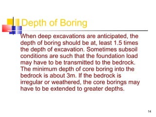 Geological site investigation for Civil Engineering Foundations | PPT