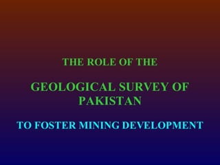 Geological survey of pakistan | PDF