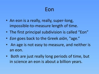 Geological time scale | PPTX