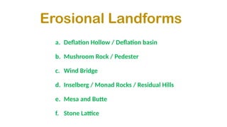 Geological Work of Wind for first Sem Geology.pptx