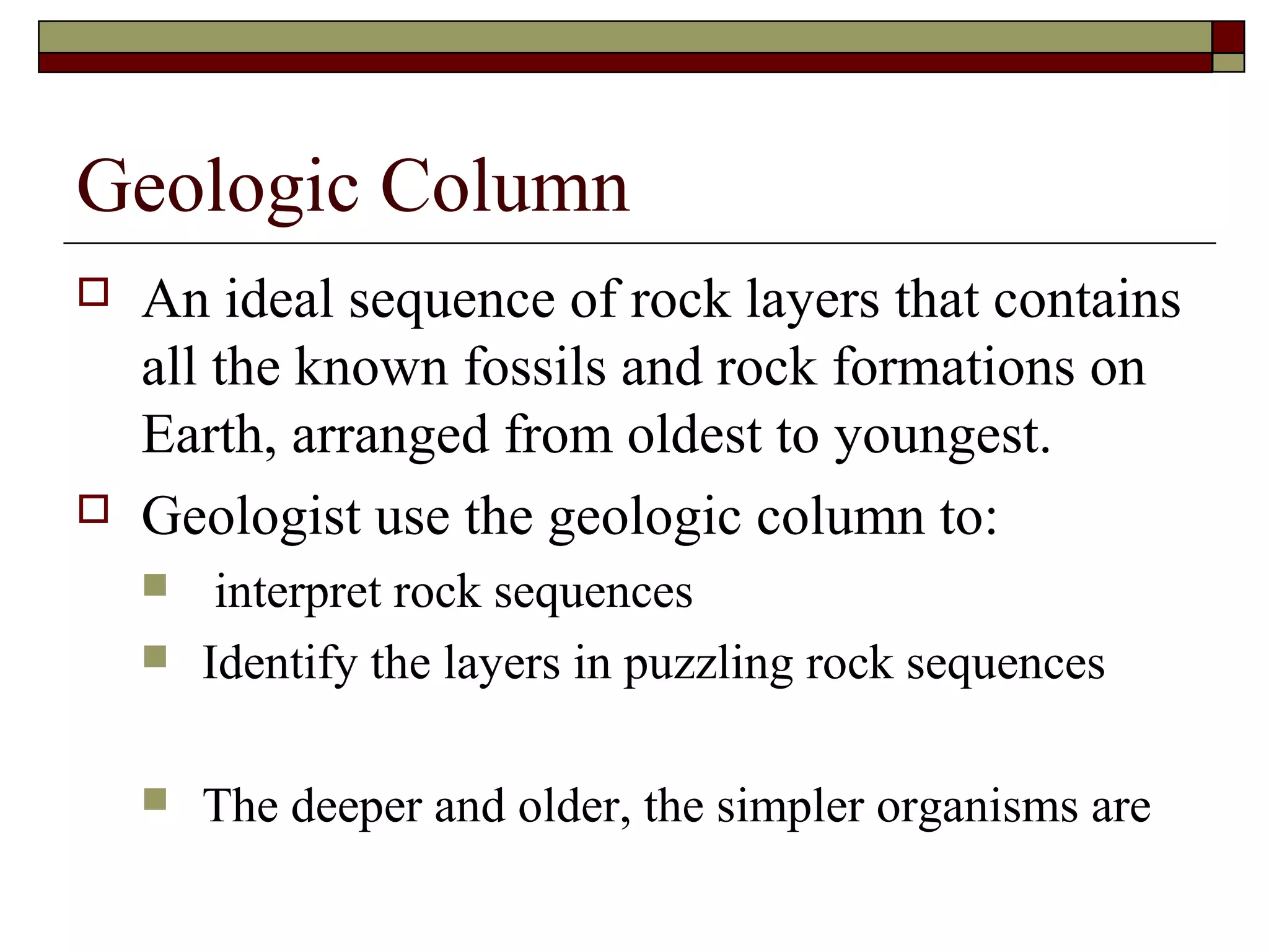 Geologic Column | PPT