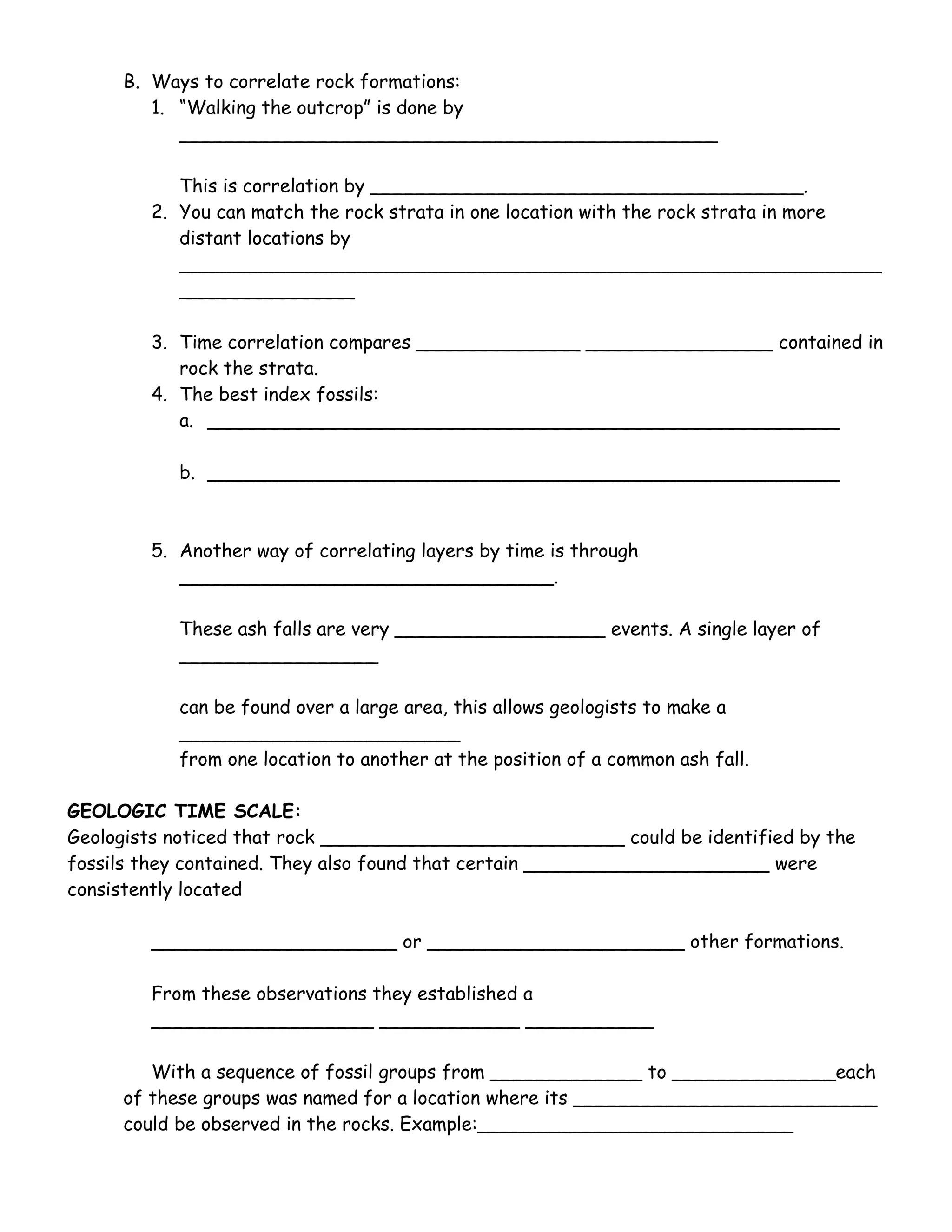 Interpreting Geologic History Outline | DOC