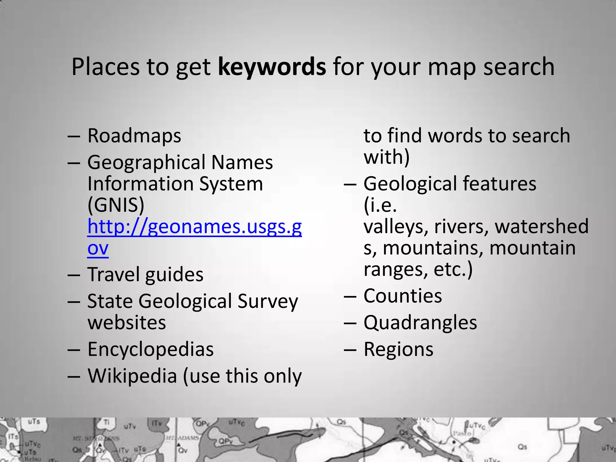 WSU Geologic Maps @ Owen Science Library | PPT