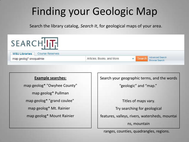 WSU Geologic Maps @ Owen Science Library | PPT