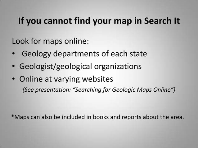 WSU Geologic Maps @ Owen Science Library | PPT