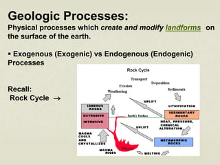 Geologic Processes-Exogenic.ppt | Geology | Science