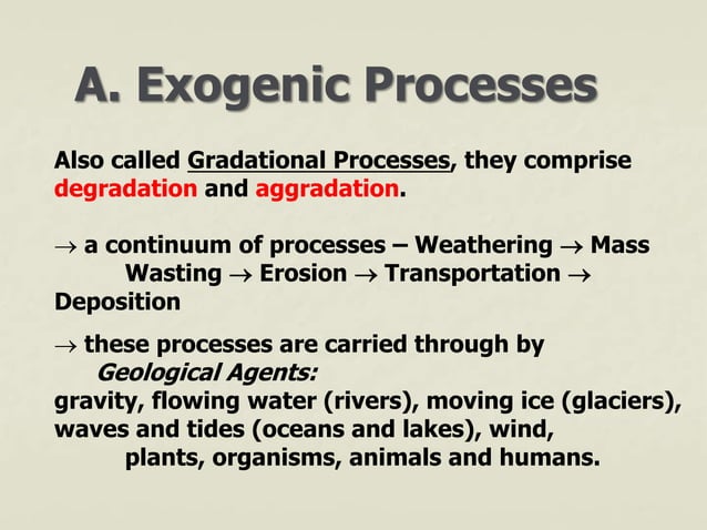 Geologic Processes-Exogenic.ppt | Geology | Science