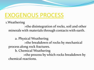 GEOLOGIC PROCESSES ON EARTH | PPTX