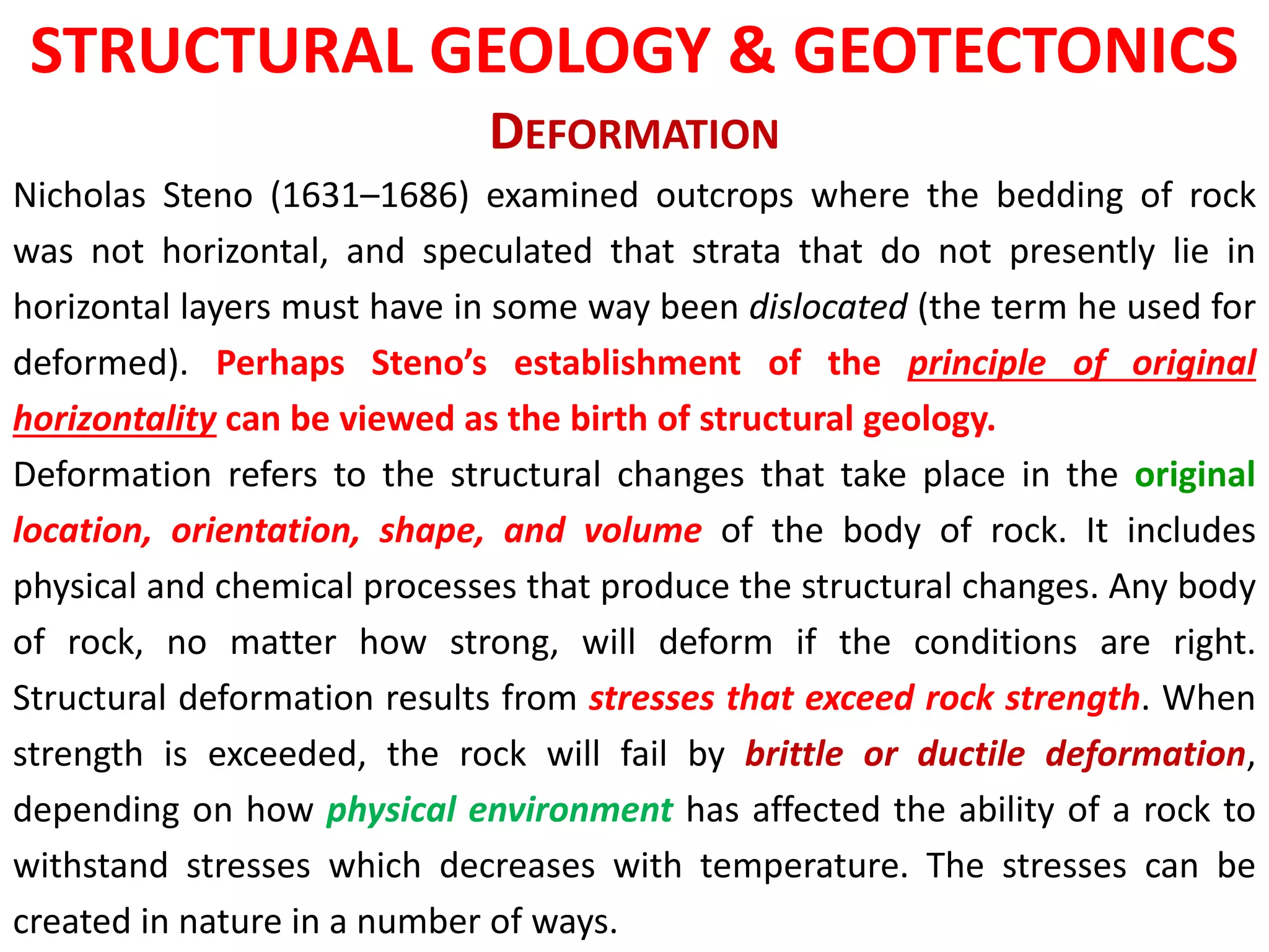 Geologic structure, fold fault & unconformity | PPTX