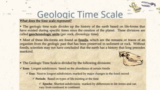 GEOLOGIC TIME SCALE-EARTH AND LIFE SCIENCE | PPTX