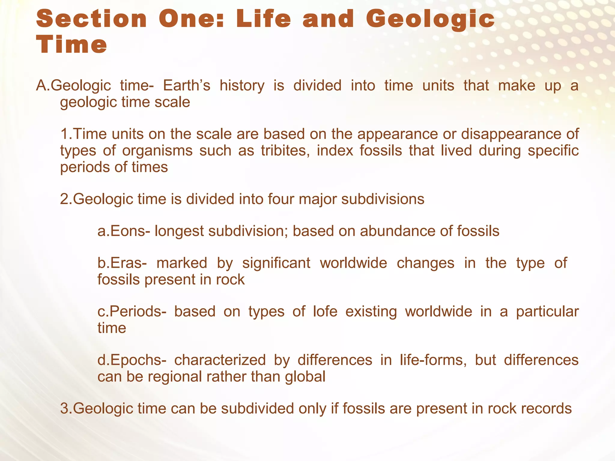 Geologic Times Notes PowerPoint | PPT