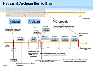 Geologic timescale and natural history of the earth | PPT