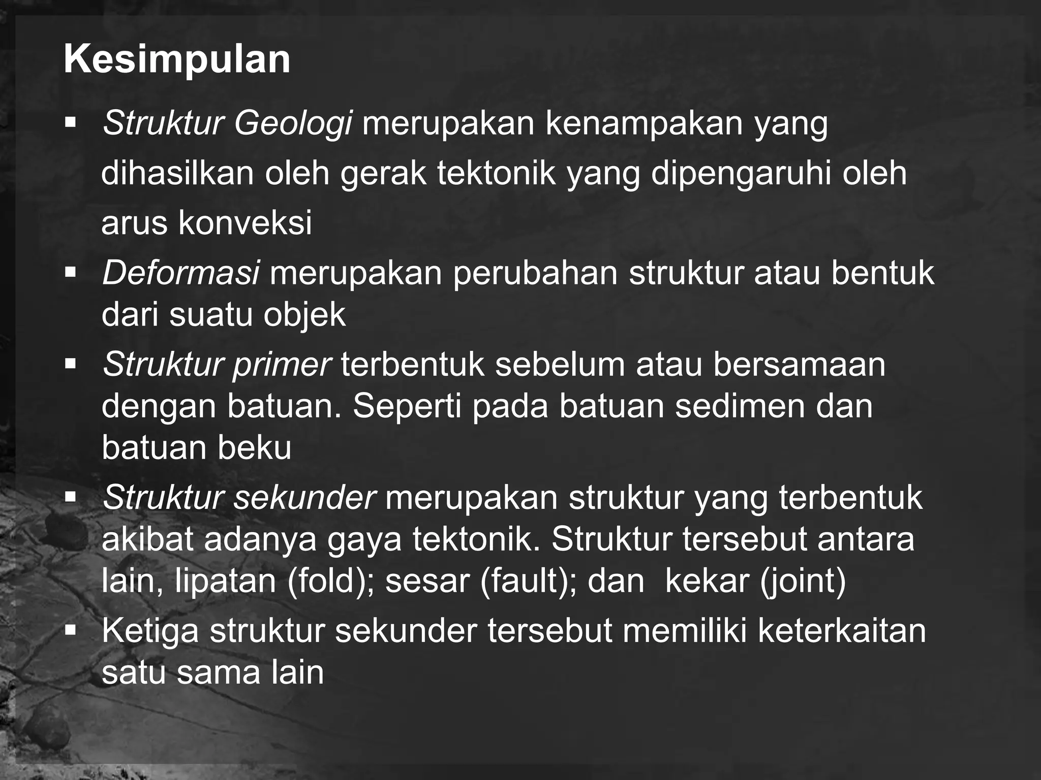 geologi struktur 2016 untuk jurusan teknik geologi | PPTX