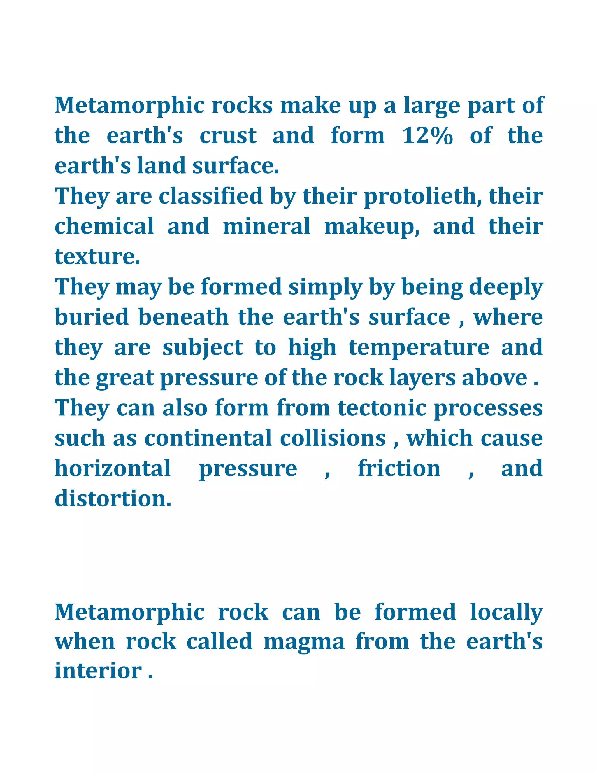 Metamorphic Rocks geology | PDF