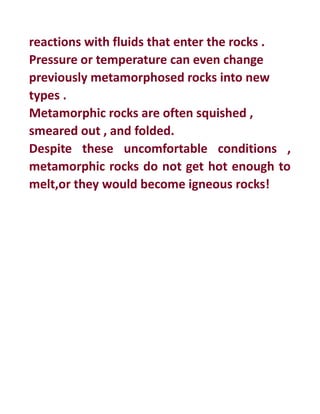 Metamorphic Rocks geology | PDF