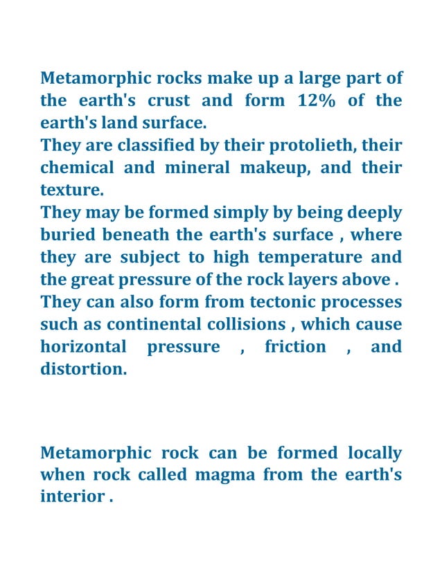 Metamorphic Rocks geology | PDF