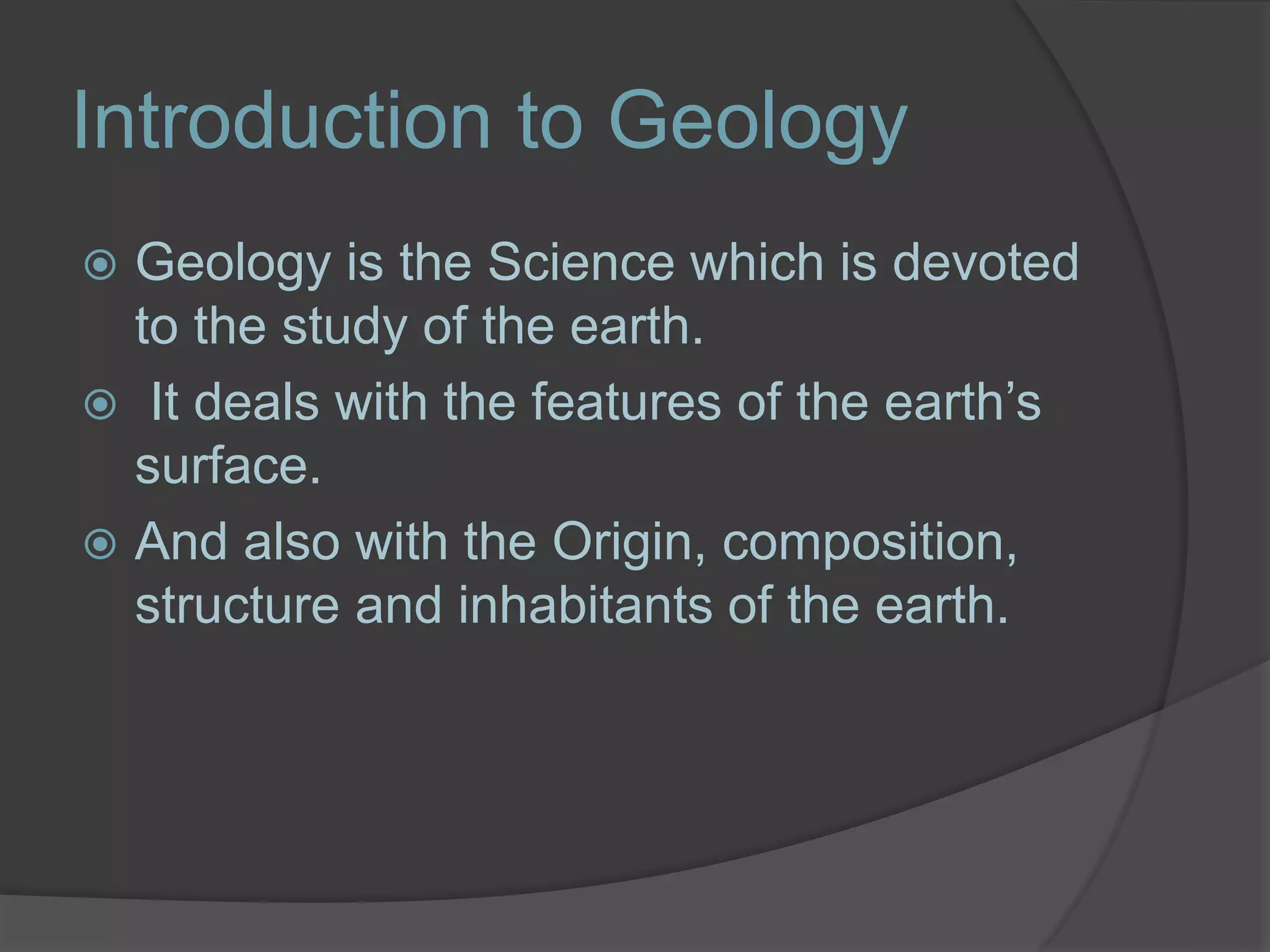 Introduction to Geology | PPTX