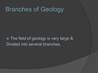 Introduction to Geology | PPTX
