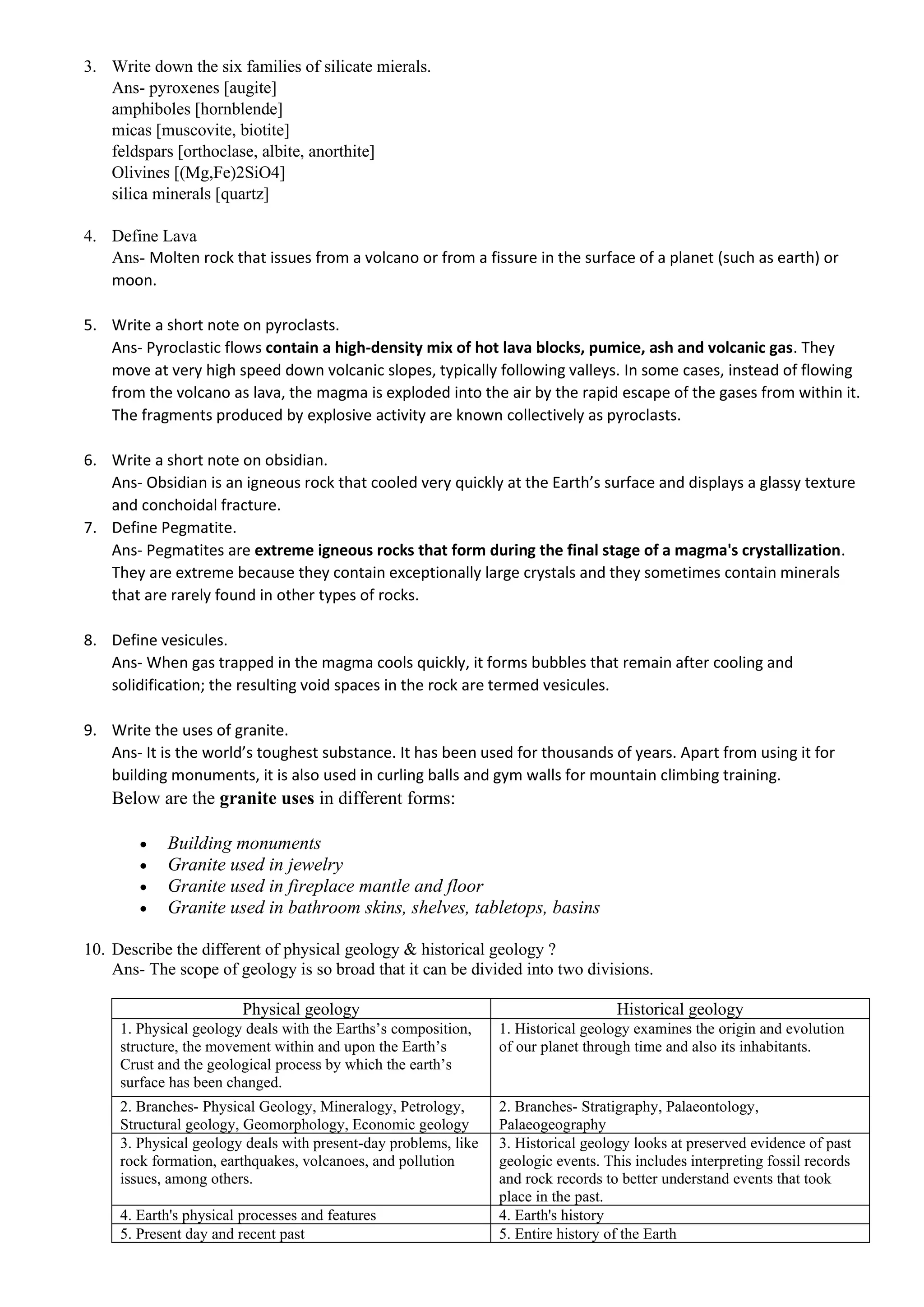 Geology Notes Of Baiust | PDF | Geology | Science