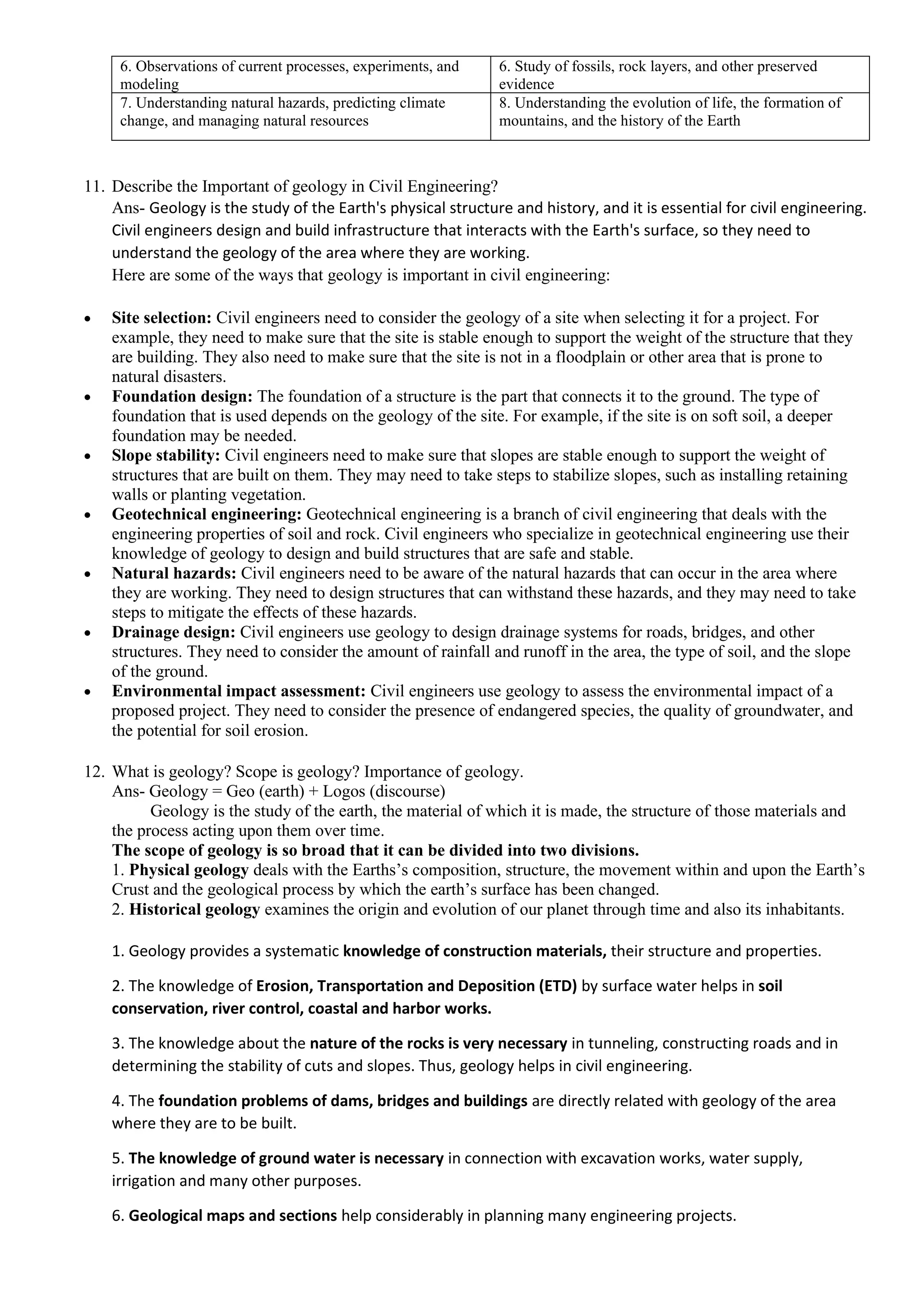 Geology Notes Of Baiust | PDF | Geology | Science