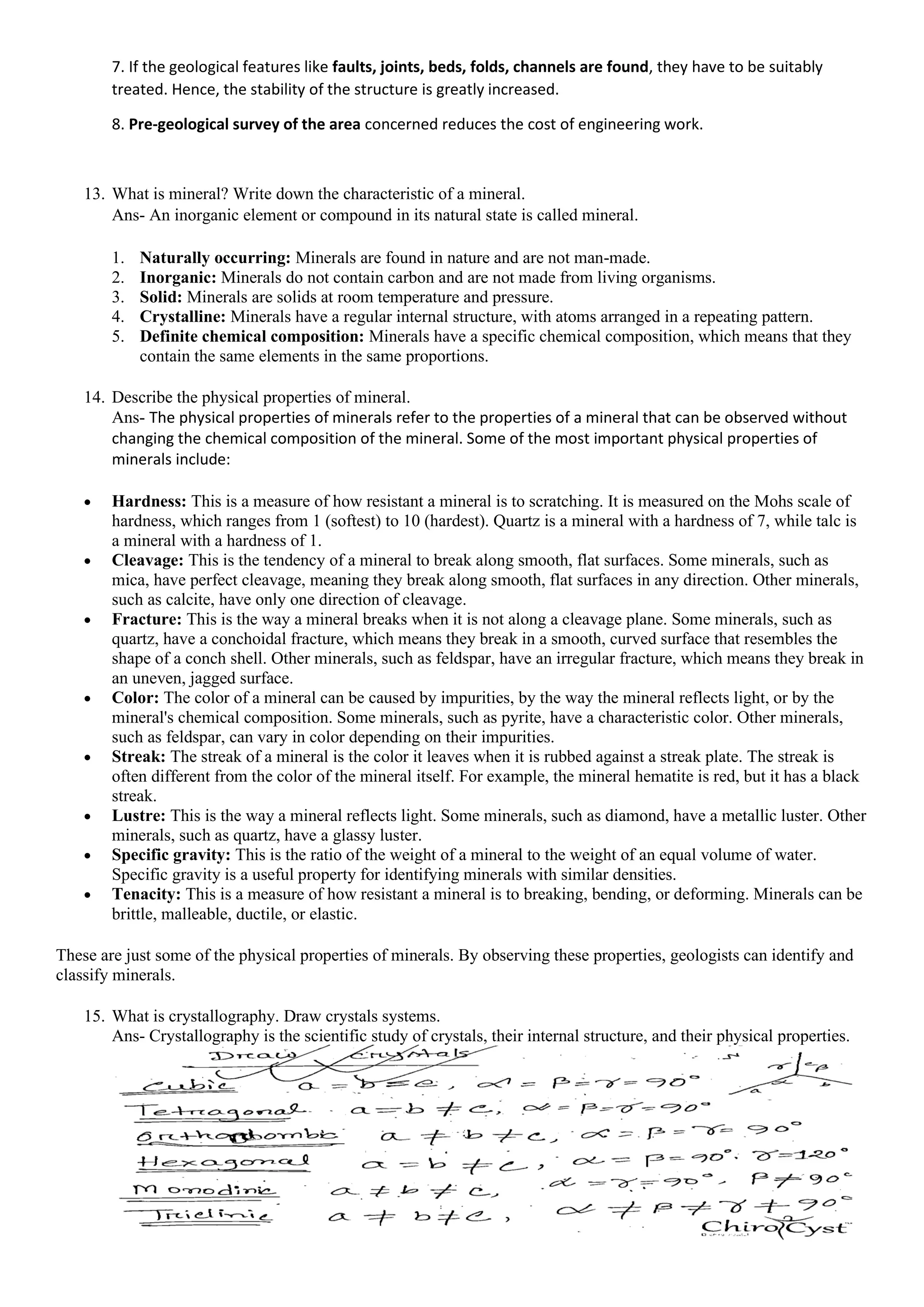 Geology Notes Of Baiust | PDF | Geology | Science